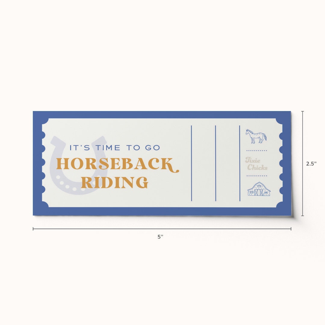 Custom Horseback Riding Ticket Voucher • Surprise Activity • BEST ...
