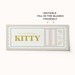 Custom Kitten Cat Ticket Voucher • Surprise Gift Ticket • BEST SELLER ...