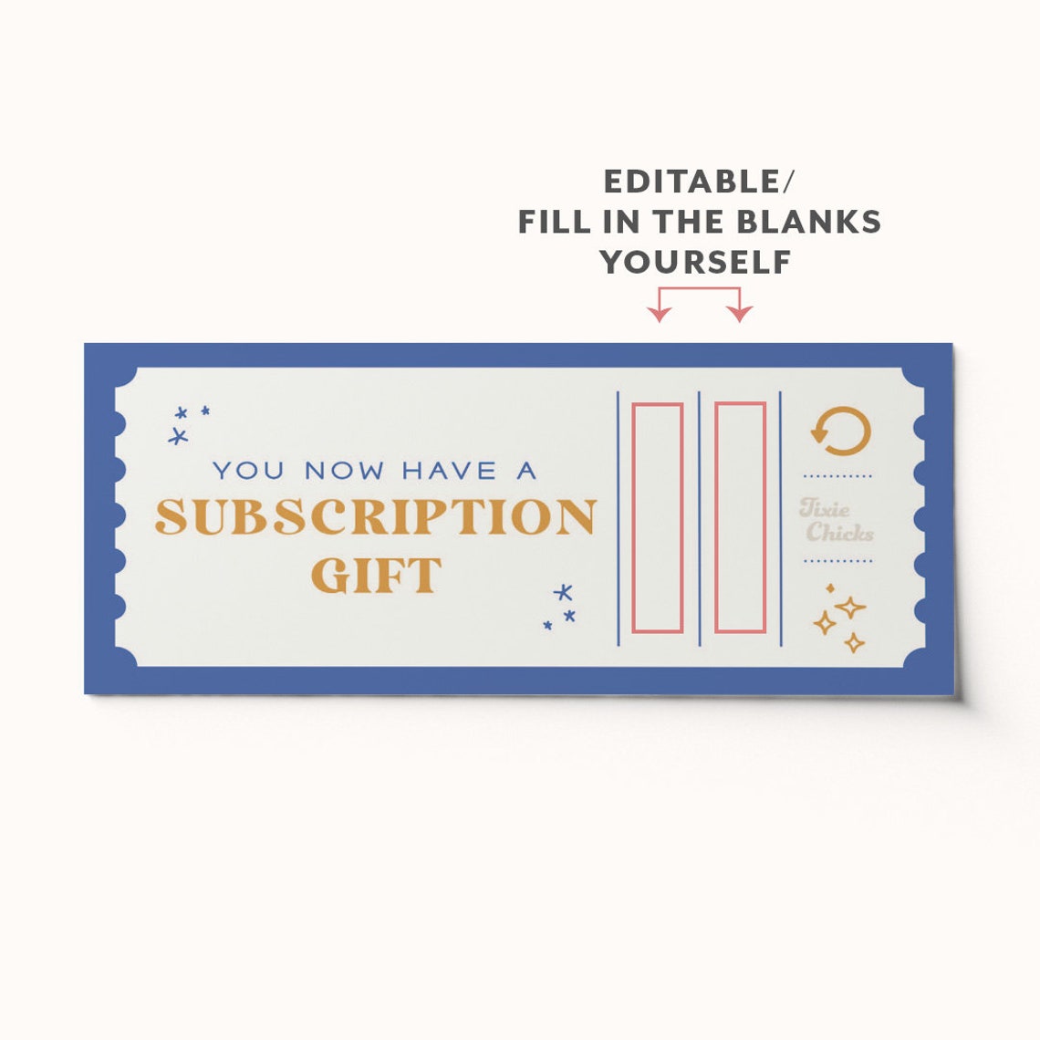 Custom Subscription Ticket Voucher • Surprise Gift • BEST SELLER ...