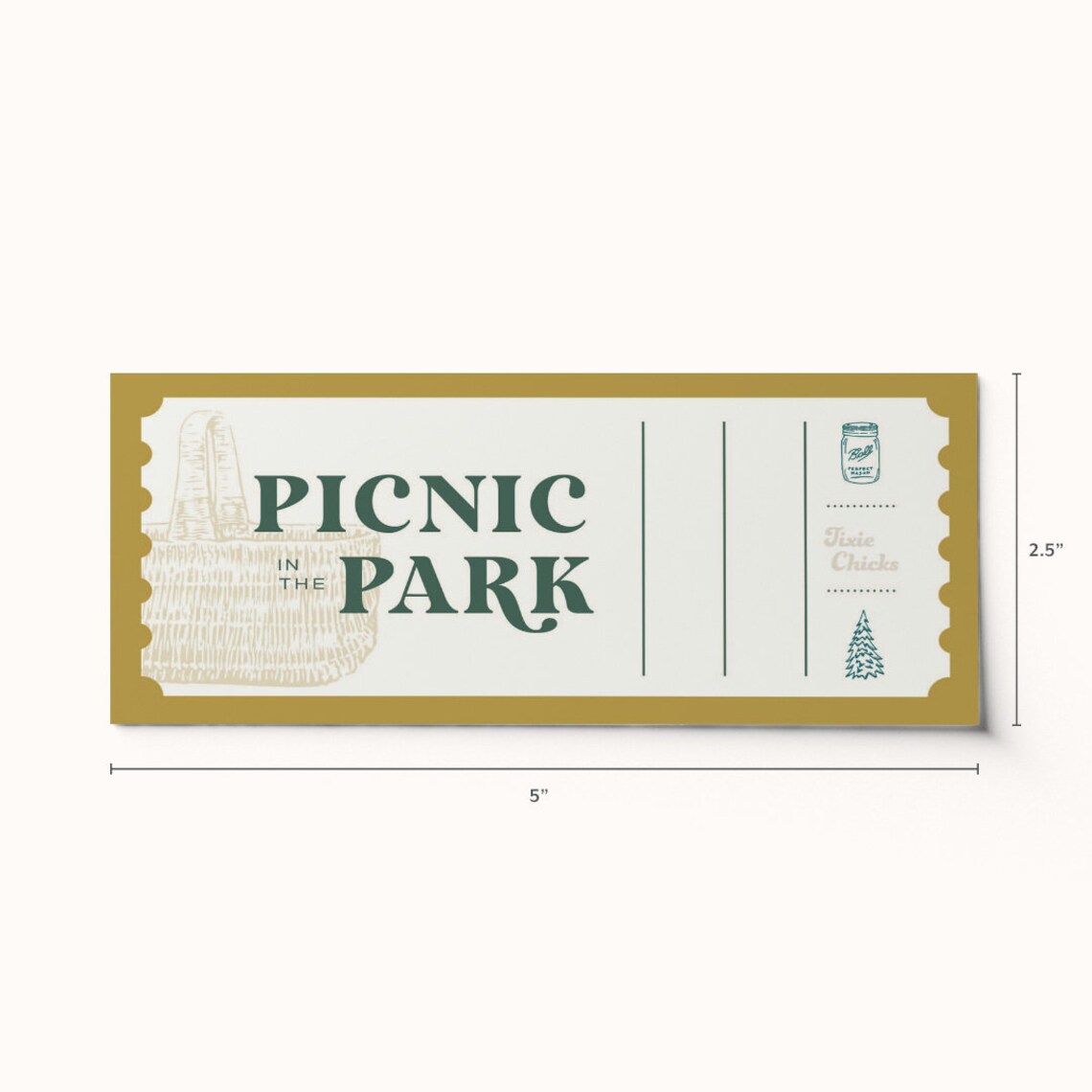 Custom Picnic Ticket Voucher • Surprise Date Activity • BEST SELLER ...