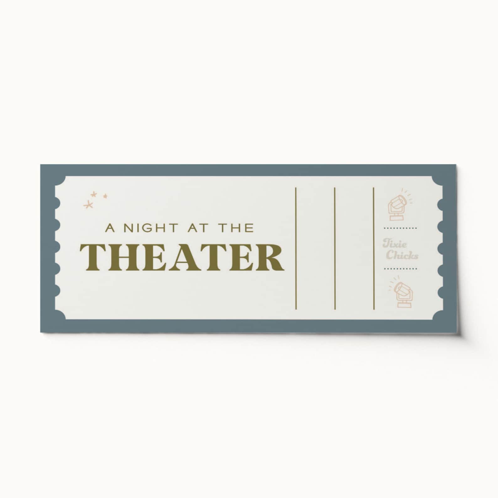Custom Theater Ticket Voucher • Surprise Gift Activity • BEST SELLER ...