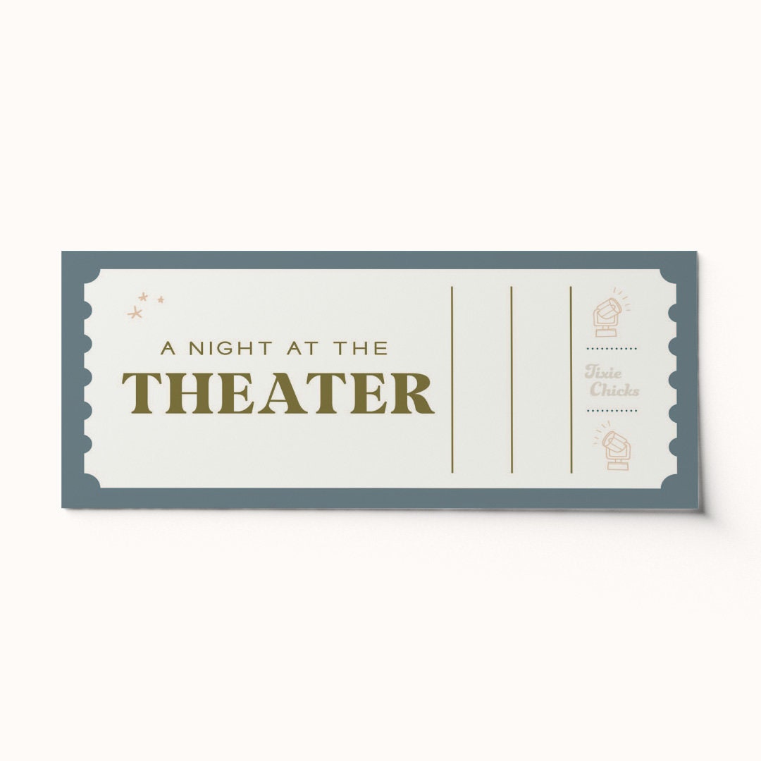 Custom Theater Ticket Voucher • Surprise Gift Activity • BEST SELLER ...