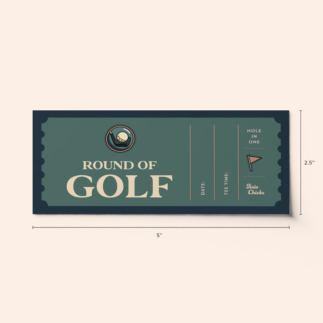 Custom Round of Golf Ticket Voucher Surprise Activity BEST - Etsy