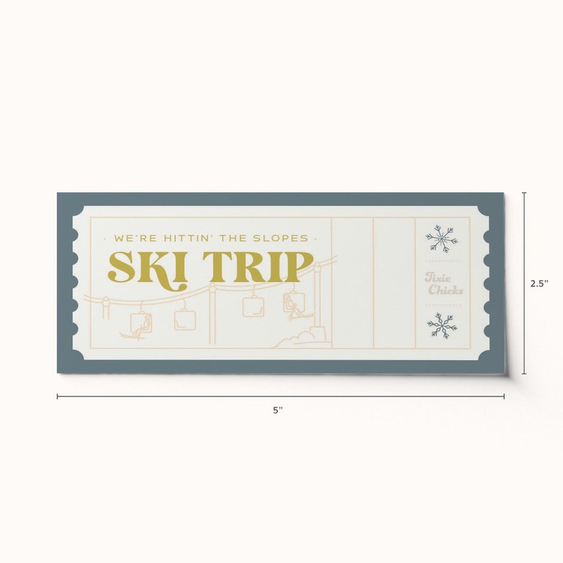 Vale de entrada de esquí personalizado Vacaciones de viaje sorpresa MÁS ...