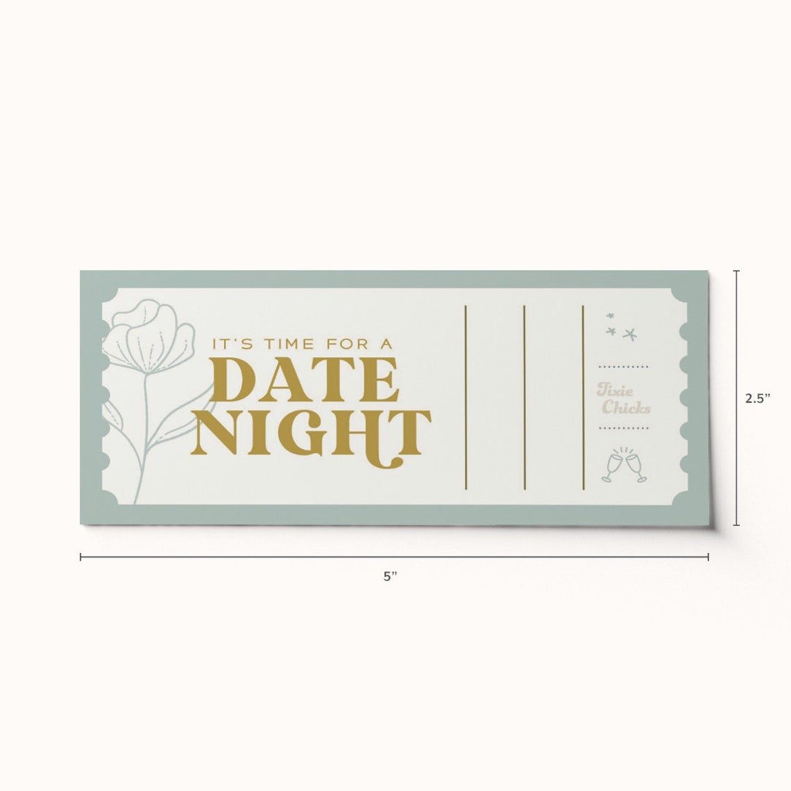 Personalized Date Night Ticket • Editable PDF Voucher - Etsy