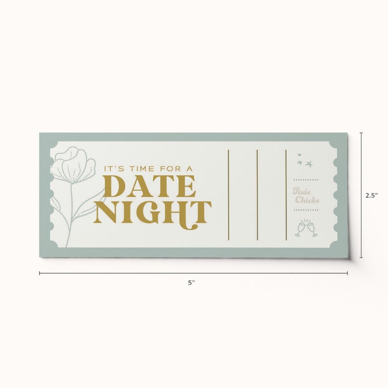 Personalized Date Night Ticket • Editable PDF Voucher - Etsy