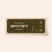 Custom Spotify Subscription Ticket • Printable Gift Voucher (editable ...