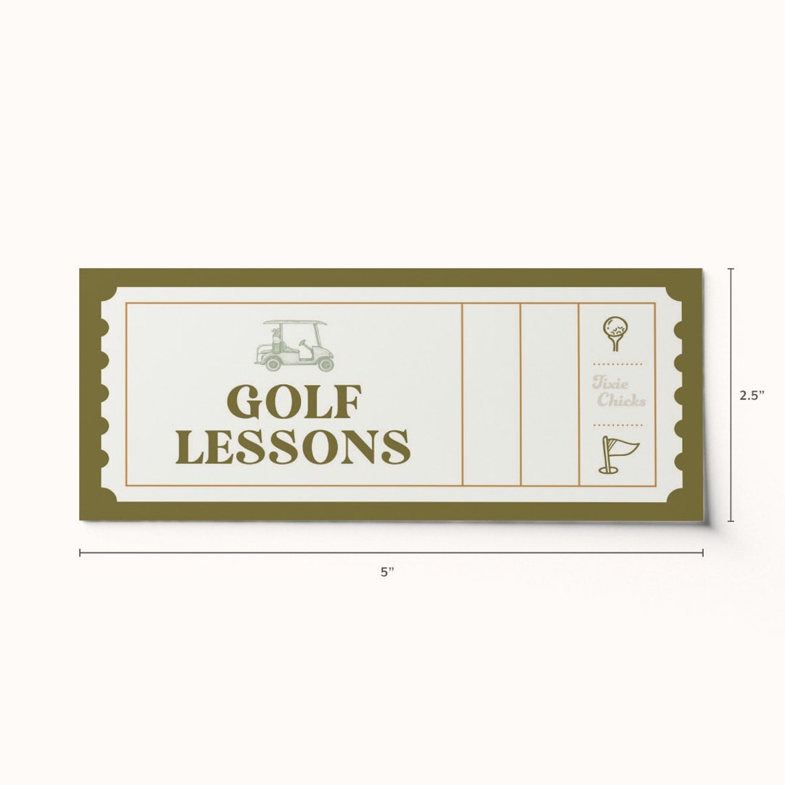 Custom Golf Lessons Ticket Voucher • Surprise Activity • BEST SELLER ...