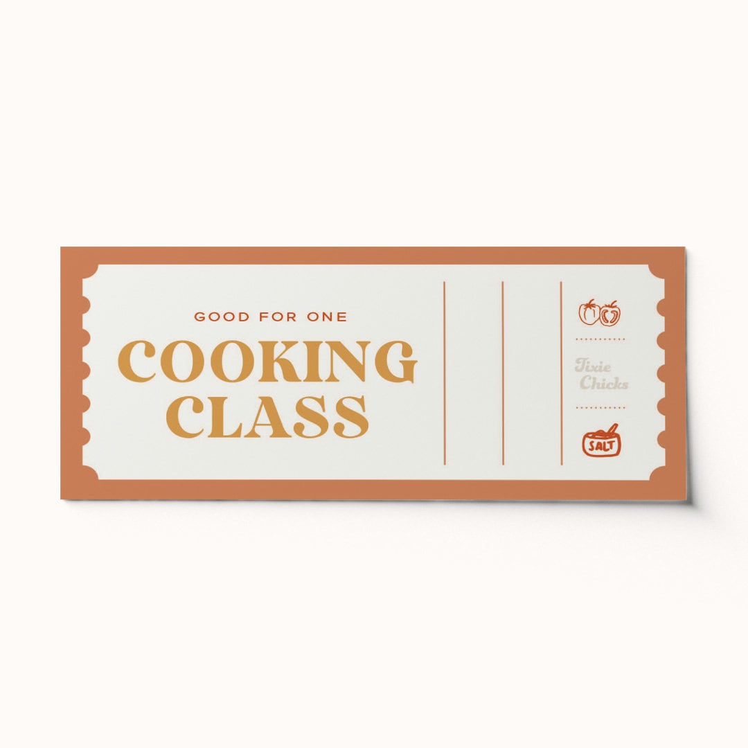 Custom Cooking Class Ticket Voucher • Surprise Activity • BEST SELLER ...