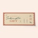 Custom Subscription Ticket Voucher Surprise Gift BEST - Etsy