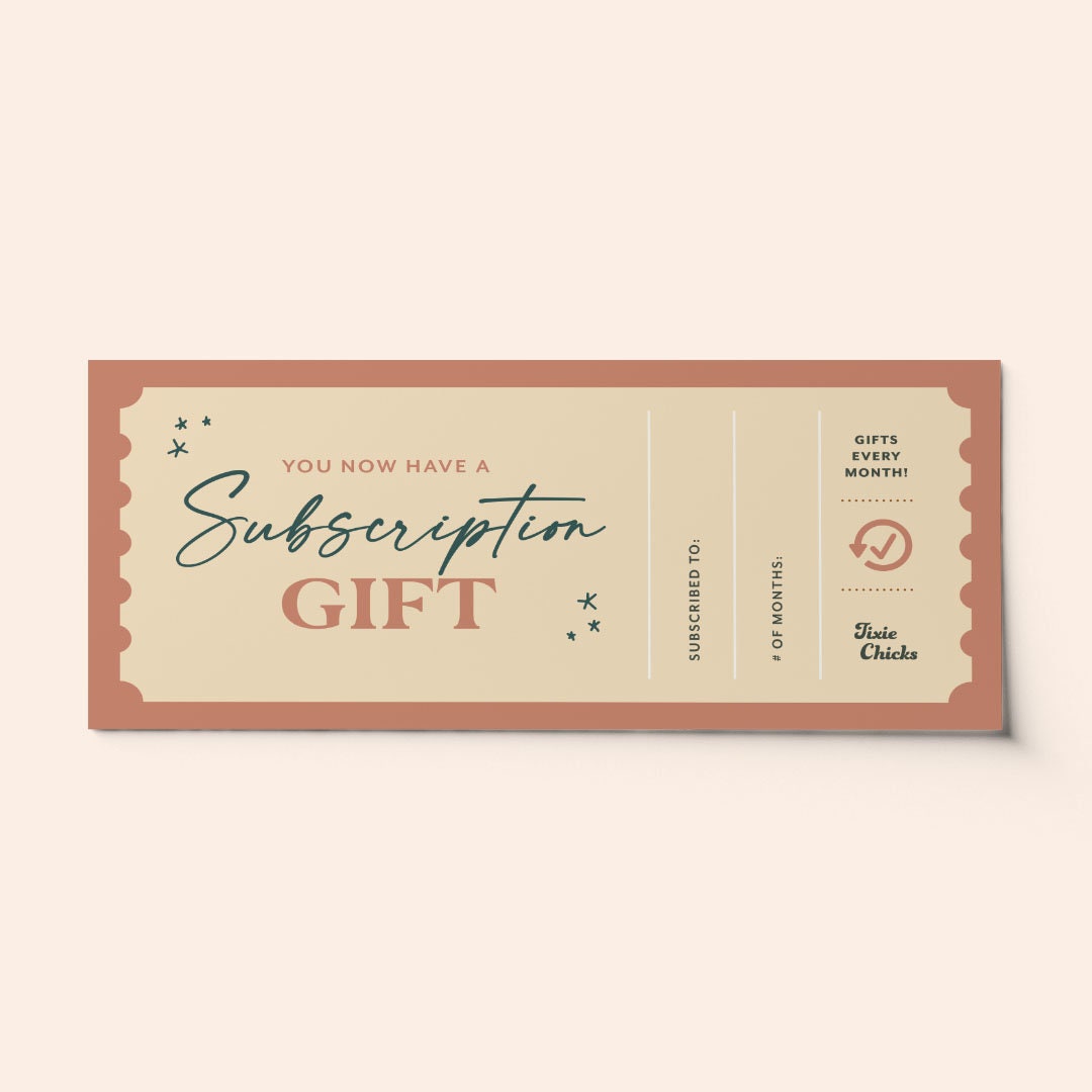 Custom Subscription Ticket Voucher Surprise Gift BEST - Etsy