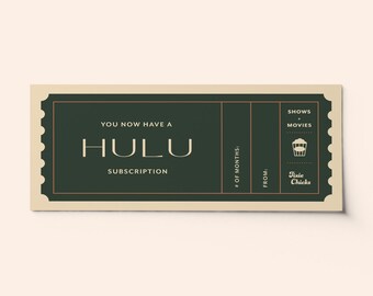 Custom Netflix Subscription Ticket Voucher Surprise Gift | Etsy