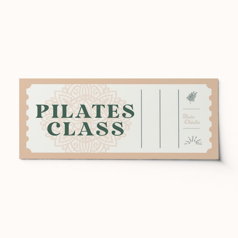 Custom Pilates Ticket Voucher • Surprise Activity • BEST SELLER ...