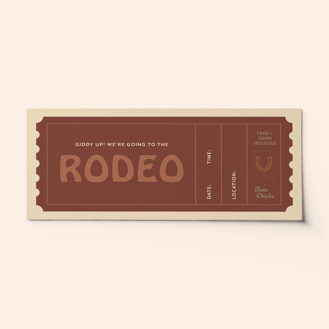 Custom Rodeo Ticket Voucher Surprise Activity BEST SELLER - Etsy