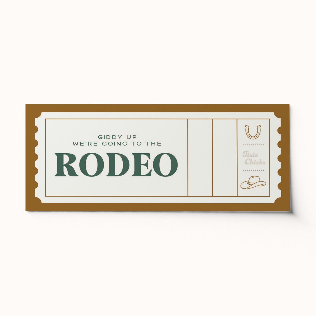 Custom Rodeo Ticket Voucher • Surprise Gift (editable PDF) - Etsy