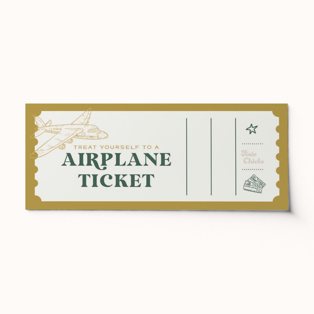 Custom Airplane Ticket Voucher • Surprise Trip Vacation • BEST SELLER ...
