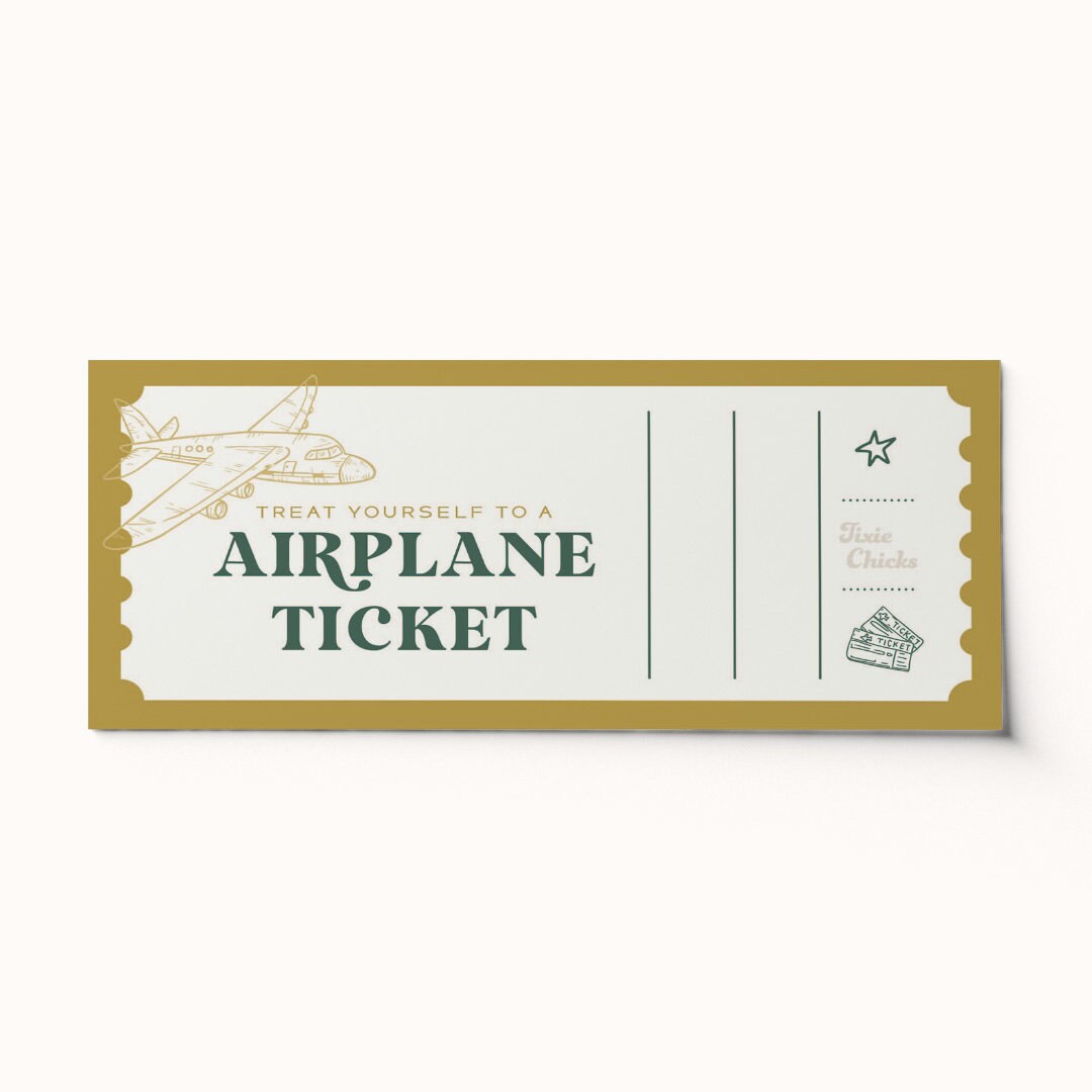 Custom Airplane Ticket Voucher • Surprise Trip Vacation • BEST SELLER ...