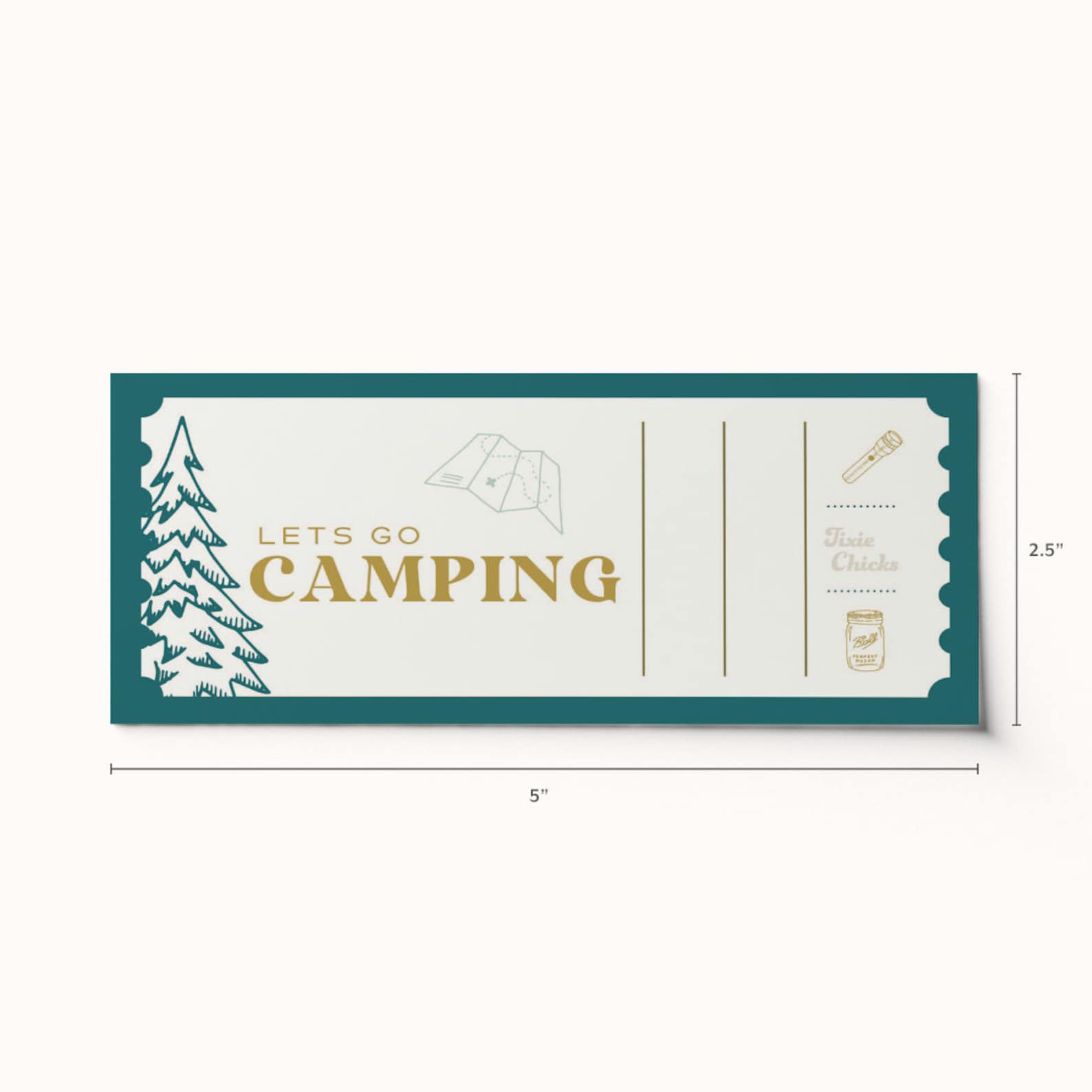 Custom Camping Trip Ticket Voucher • Surprise Activity (editable PDF ...