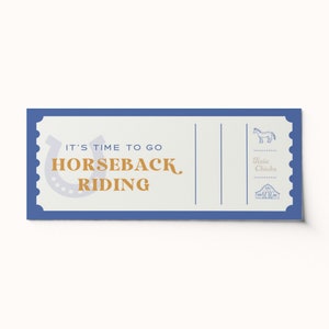 Custom Horseback Riding Ticket Voucher • Surprise Activity • BEST ...