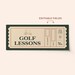 Custom Golf Lessons Ticket Voucher Surprise Activity BEST - Etsy