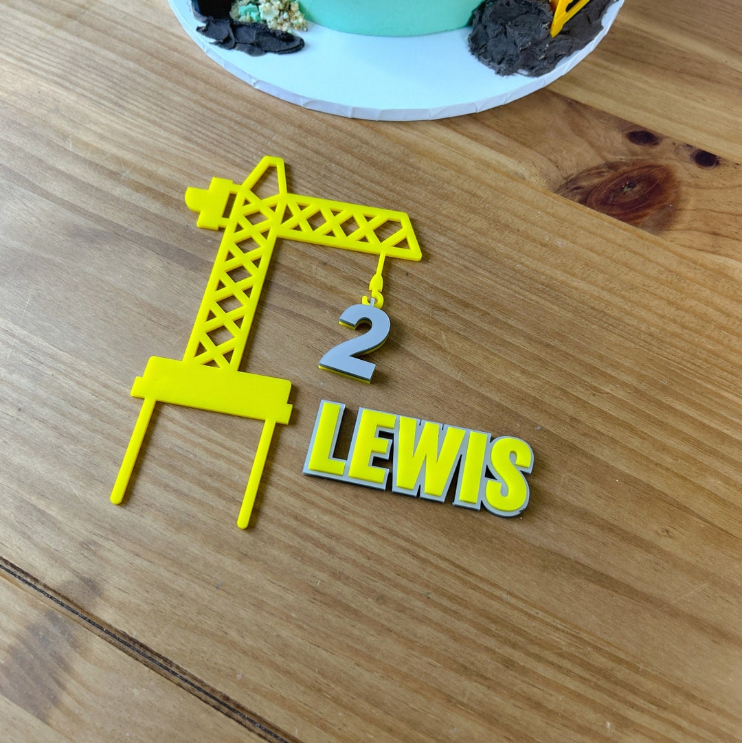 Construction Cake Topper Set - Etsy