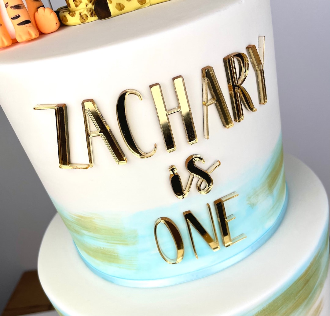 Personalized Acrylic Cake Letter Charms: 35mm Cake Toppers - Etsy UK