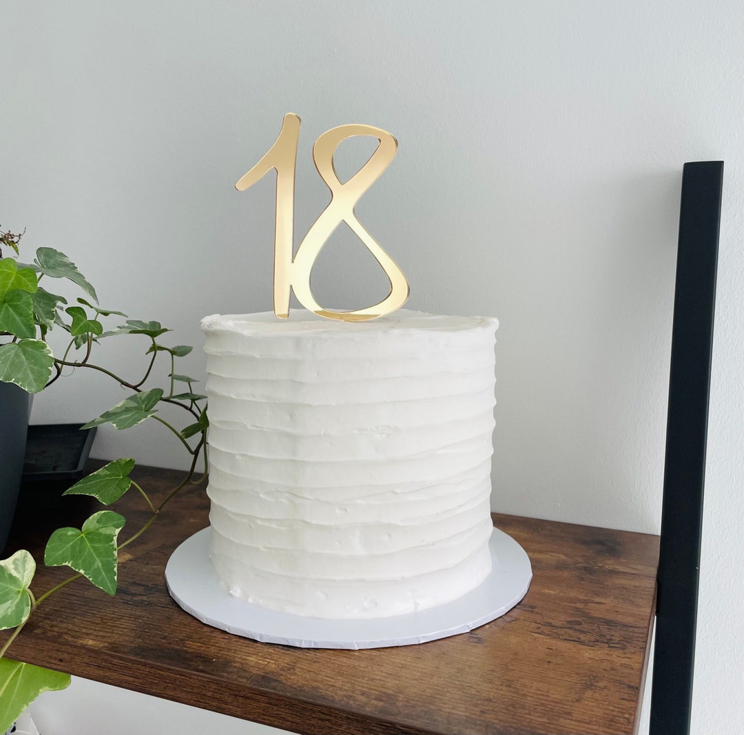 Large 18 Acrylic Number Cake Topper With Skewer Decorative Cake Signs ...
