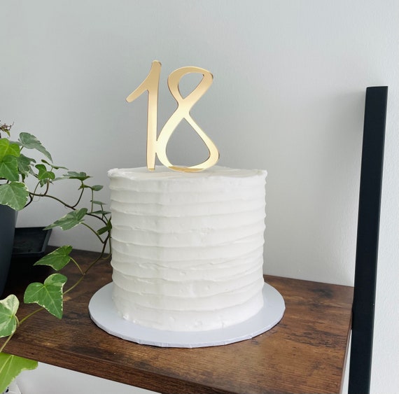 Large 18 Acrylic Number Cake Topper With Skewer Decorative - Etsy UK