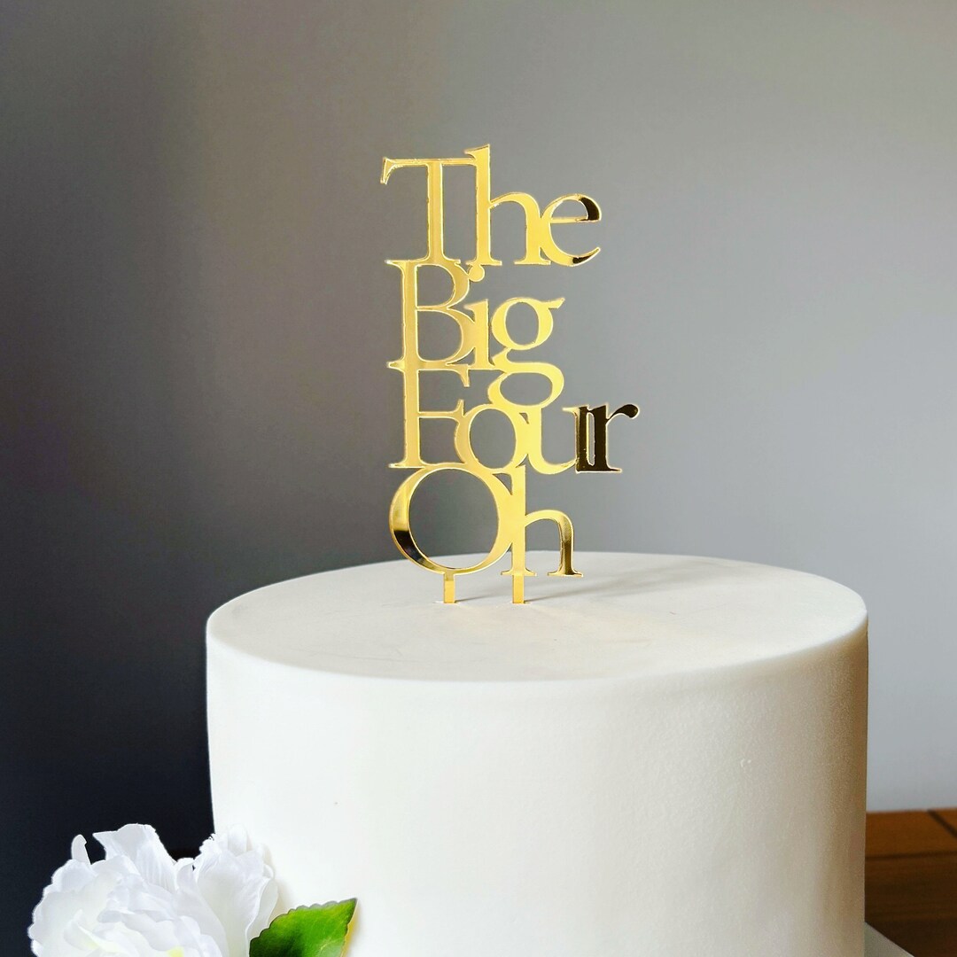The Big Number Oh Cake Topper Laser Cut Acrylic - Etsy