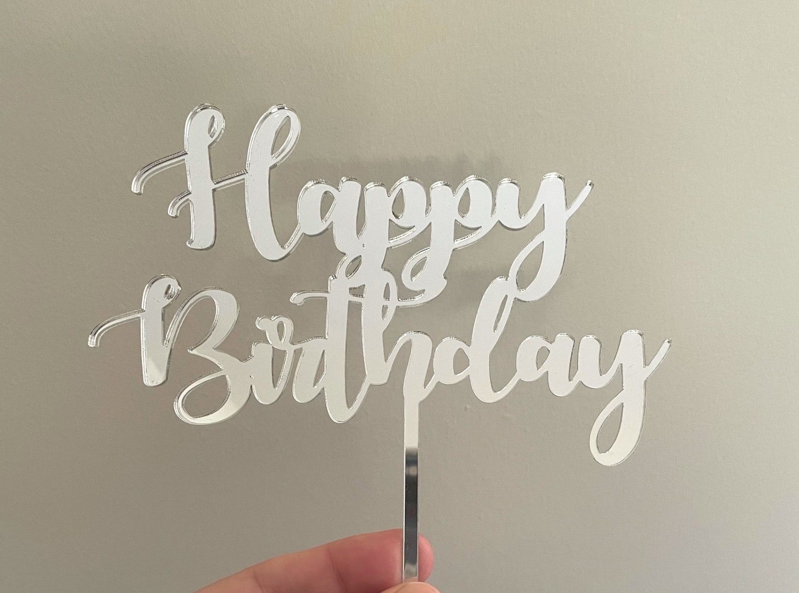 Any Message Personalised Custom Acrylic Cake Topper Decorative | Etsy UK