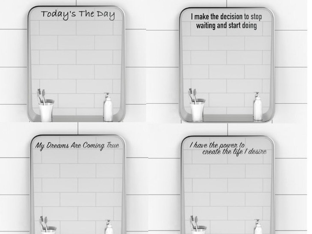 Positive Mirror Affirmations 4 Goals/manifest Set of 4 - Etsy