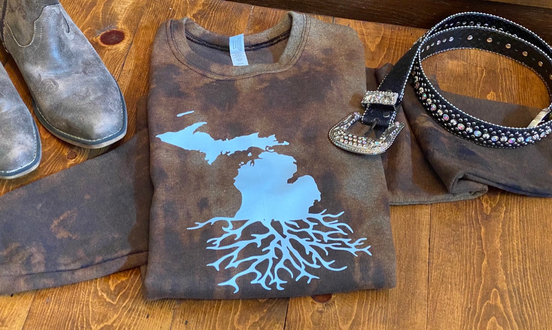 NEW DESIGN. Michigan Roots Sweatshirt, 50/50 Blend, Trending, Unique ...