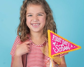 First Day of School Pennant Flag Back to School Pennant Back to School ...