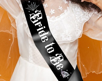 Gothic Bride to Be Sash - Etsy