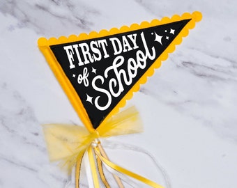 First Day of School Felt Pennant Flag Back to School Sign - Etsy