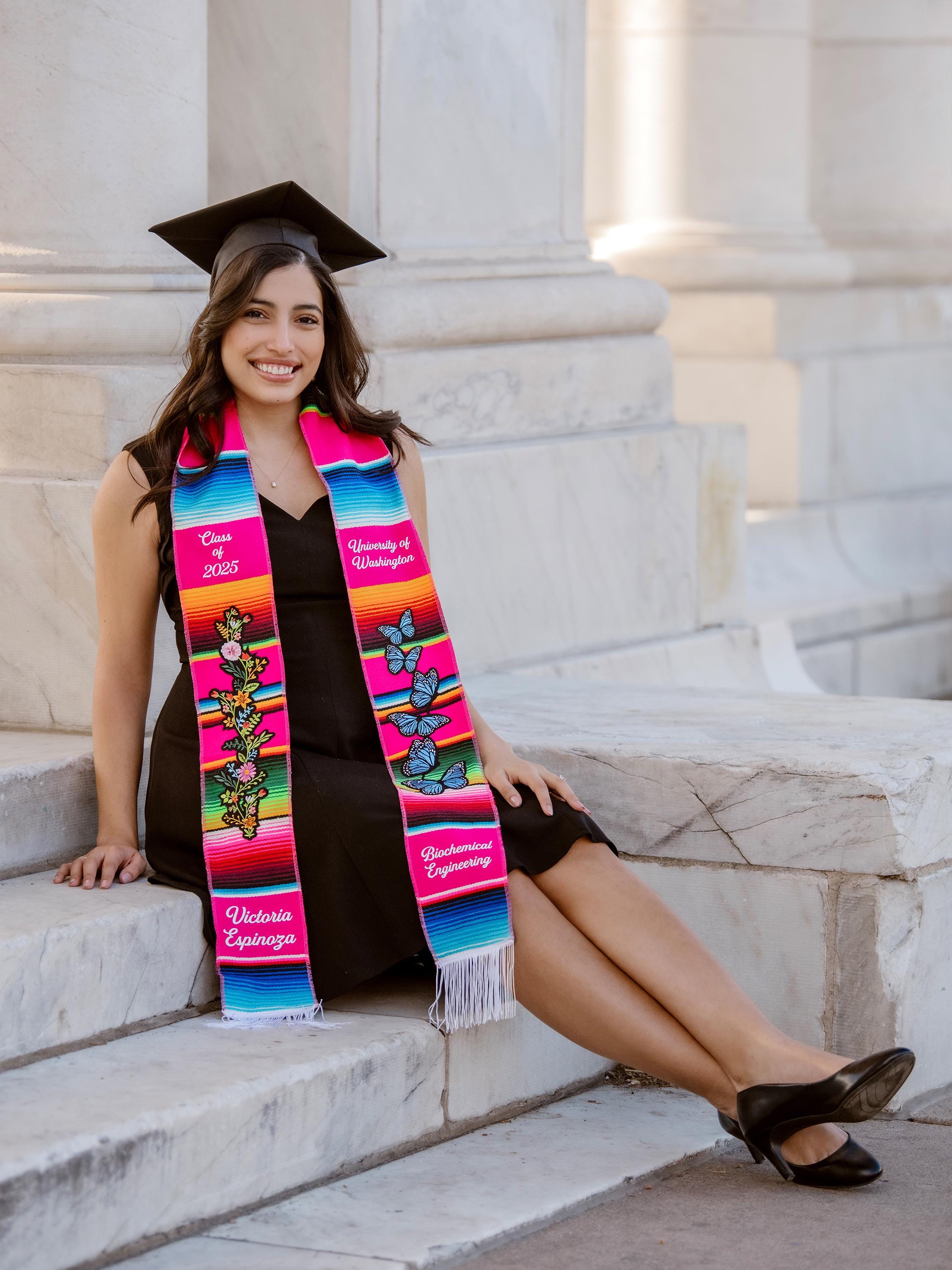 Pink Graduation Stole, Custom Graduation Stole, Class of 2025, Gift for ...