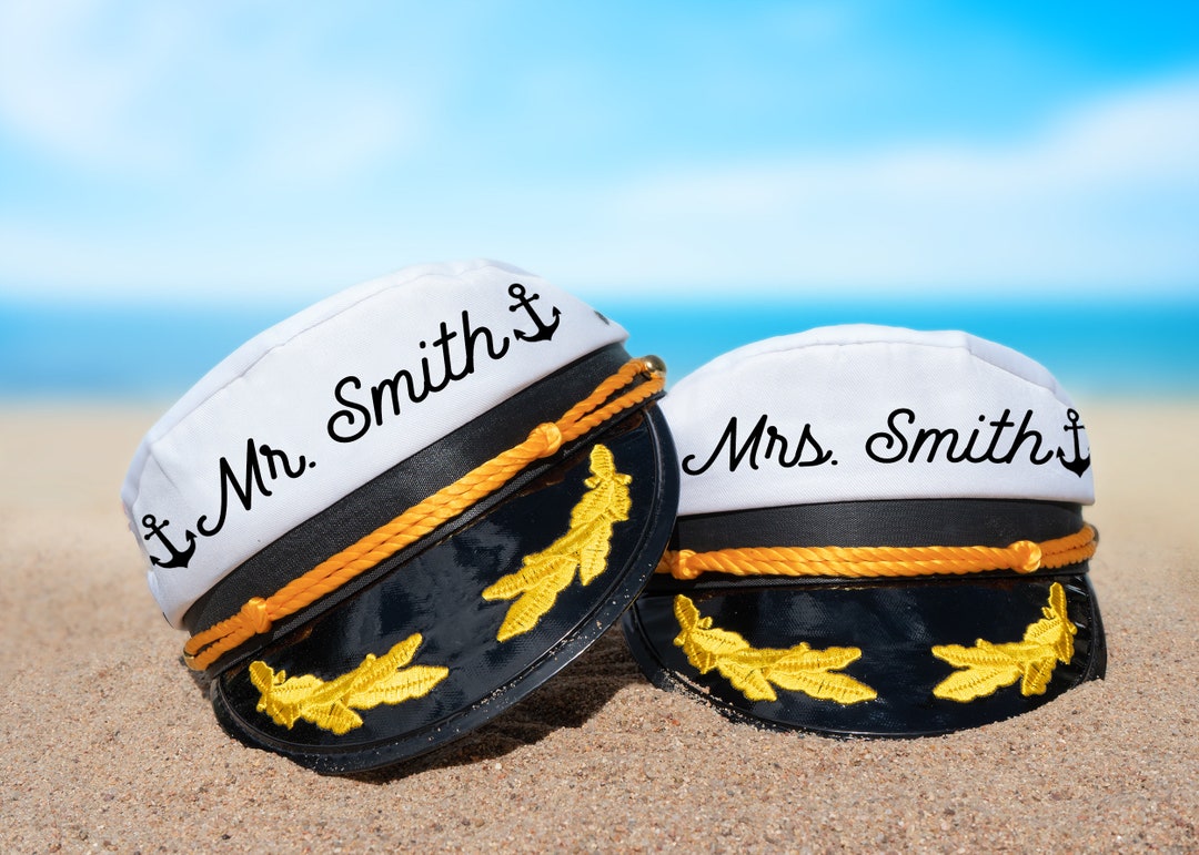 Destination Wedding Captain Hat Custom Name Captain Hat Nautical ...