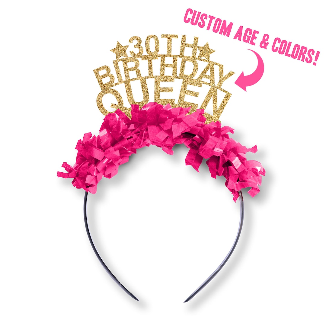 30th Queen Birthday Tiara, 30th Birthday Party Crown, 30th Gift for Her ...