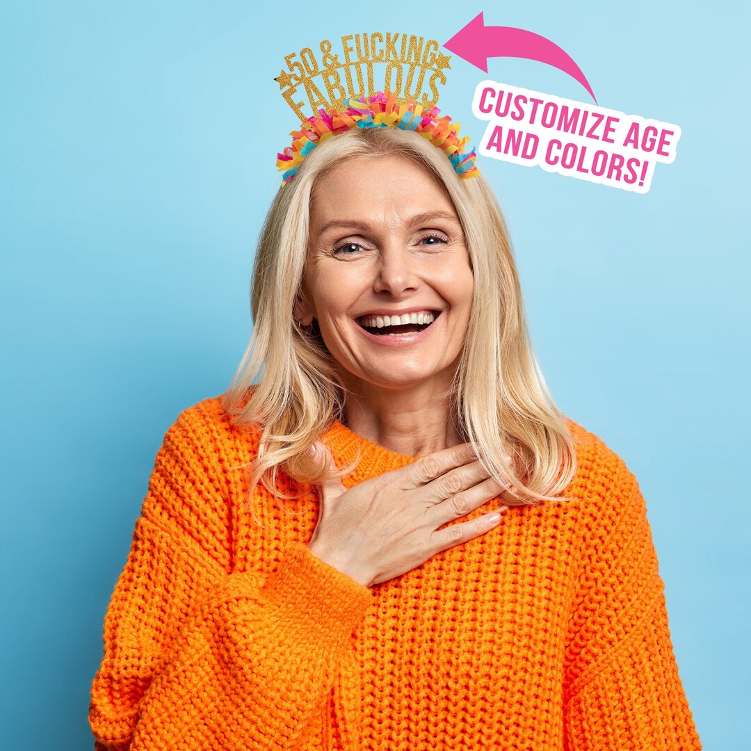 50th Birthday Crown, 50th Birthday Tiara, 50th Birthday Gift for Women ...