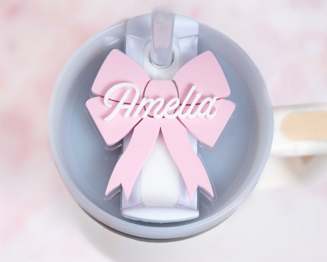 Bow Stanley Name Plate, Bow Tumbler Name Tag, Cup Accessories, Tumbler ...