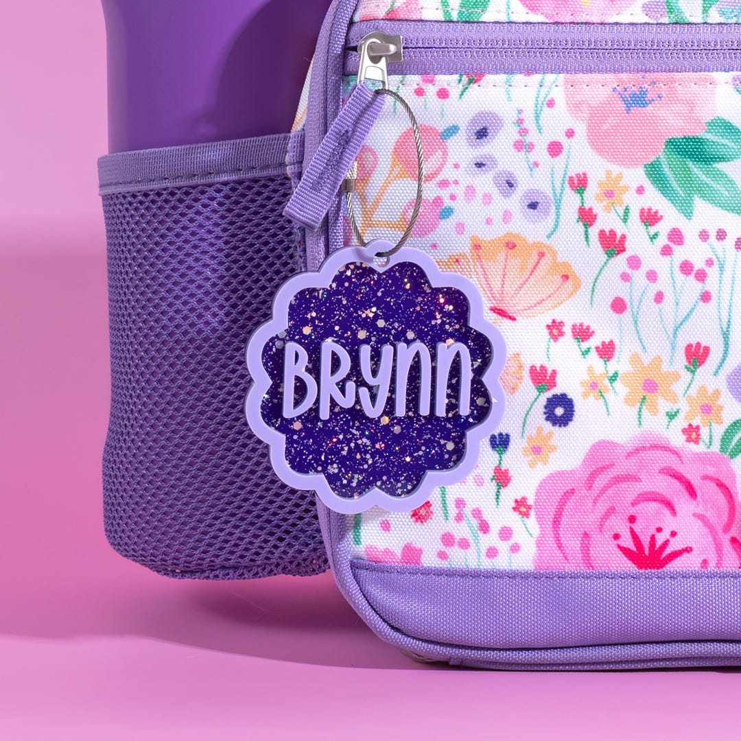 Monogram Keychain, Lunch Bag Tag, Backpack Name Keychain for Kids ...