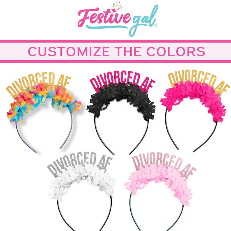Divorce Party Crown, Divorced AF, Single Ladies Party Headband, Divorce ...