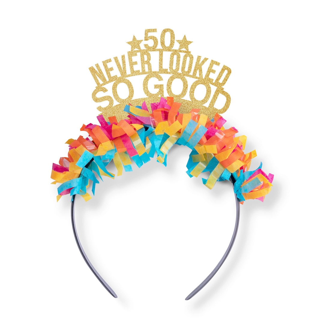 50th Birthday Crown, Tiara for Women, 50th Birthday Decoration ...