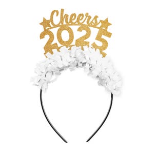 Cheers 2025 New Years Eve Party Crown 2025 NYE Glitter Tiara New Years ...
