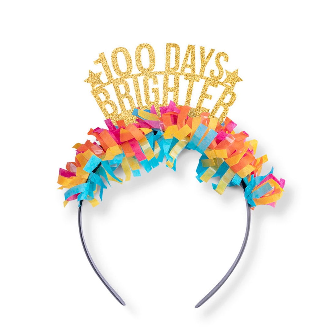100 Days Brighter Teacher Headband, Party Crown, Teacher Prop ...
