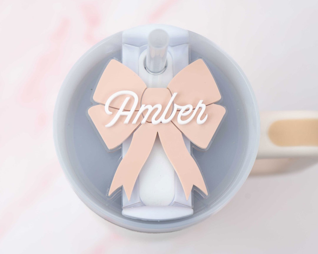 Bow Stanley Name Plate, Bow Tumbler Name Tag, Cup Accessories, Tumbler ...