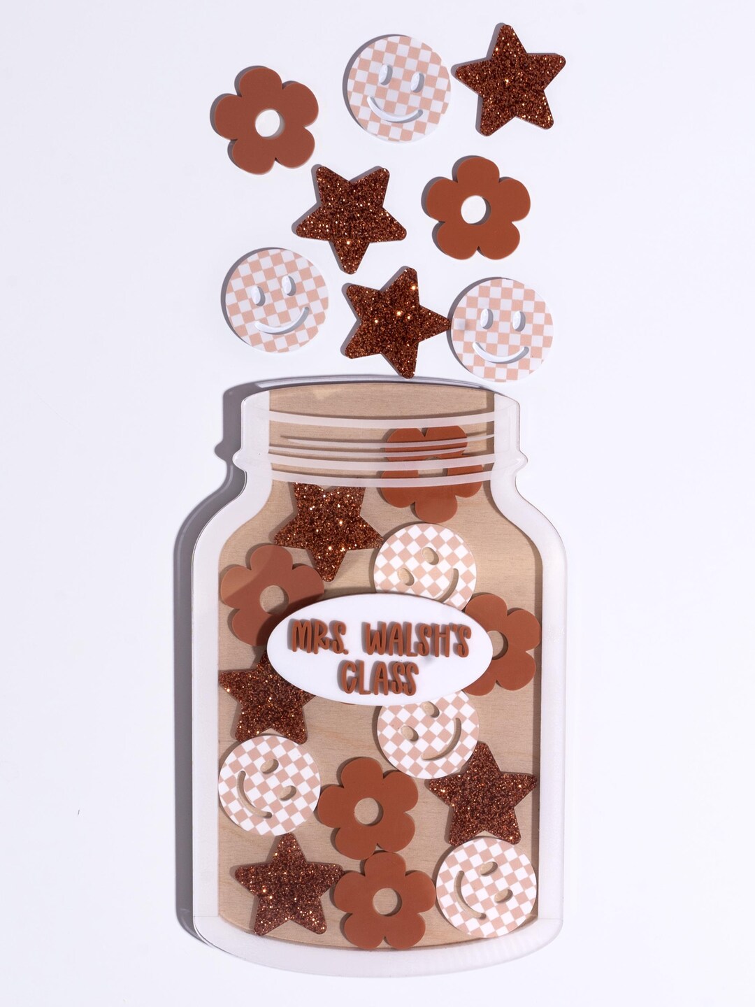 Boho Classroom Decor, Teacher Reward Jar, Small Size, Personalized ...