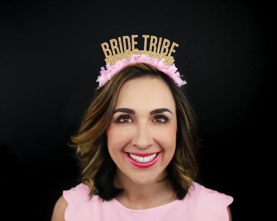 Bachelorette Party Crowns Bride Tribe Headband With Confetti Fringe Headpiece Bridal Party Gifts Wedding Photo Prop Party Favor Etsy