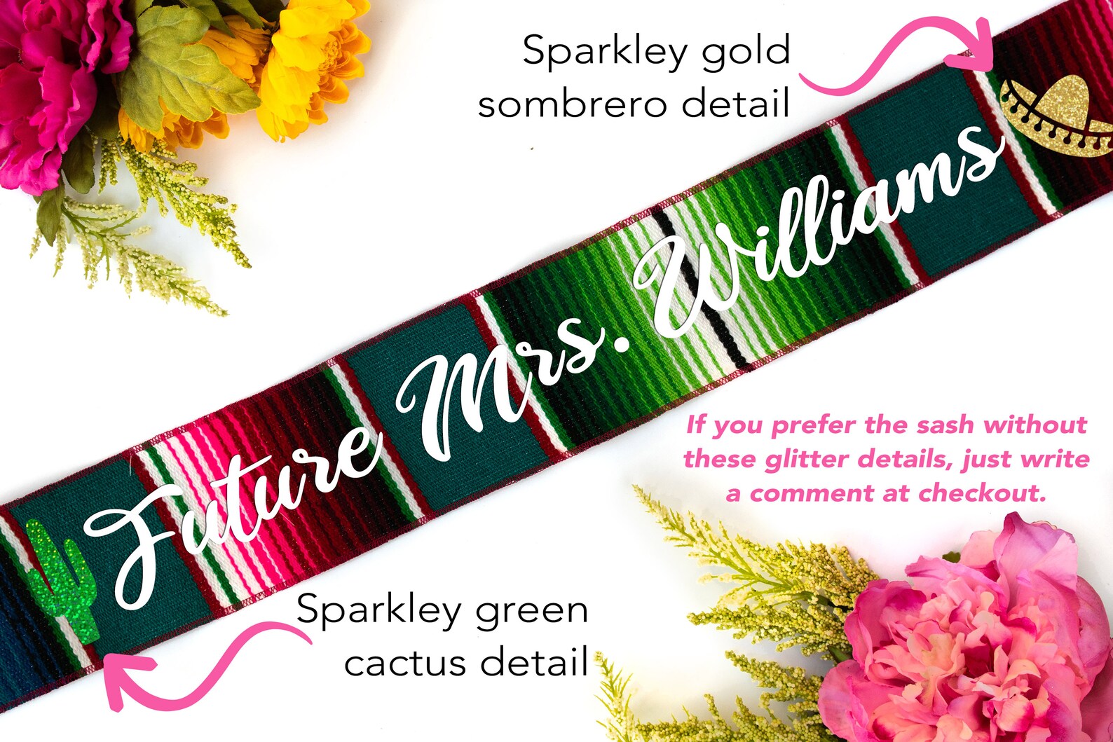 Custom Sash Final Fiesta Bachelorette Sash Personalized | Etsy