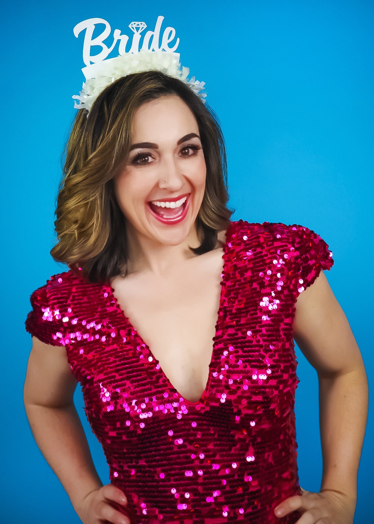 Bride Glitter Crown, Bachelorette Party Tiara - Etsy